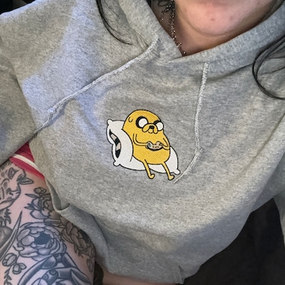 Jake Skateboard Embroidered Sweater, Personal Cartoon Gift Hoodie, Y2K ...