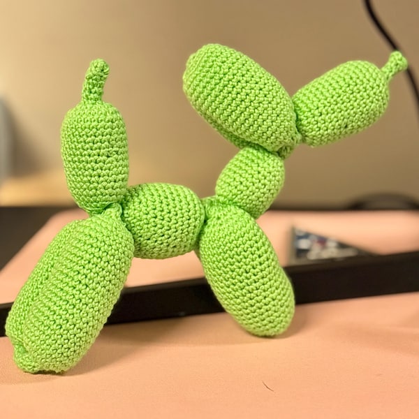 Crochet Pattern Balloon Dog, Balloon Dog Amigurumi, Crochet Balloon Dog ...