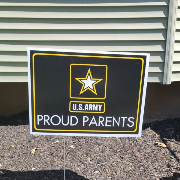 Proud Army Parents Yard Sign - 18x24" With Stake - Fast Free Shipping ...