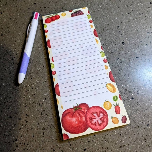 Tomato Notepad | Stationary | Grocery List | Farmers Market | Heirloom - Etsy