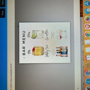 Pool Party Bar Menu Template Summer Party Drink Menu - Etsy