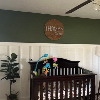 Customized Baby Name Sign, 12-36 Inch, Baby Shower, Round Plaque ...