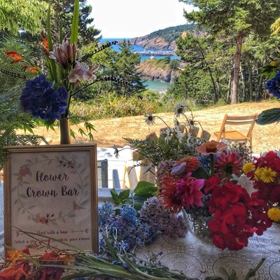 DIY Flower Crown Bar Printable 8 X 10 Bridal Shower Printable Bohemian ...