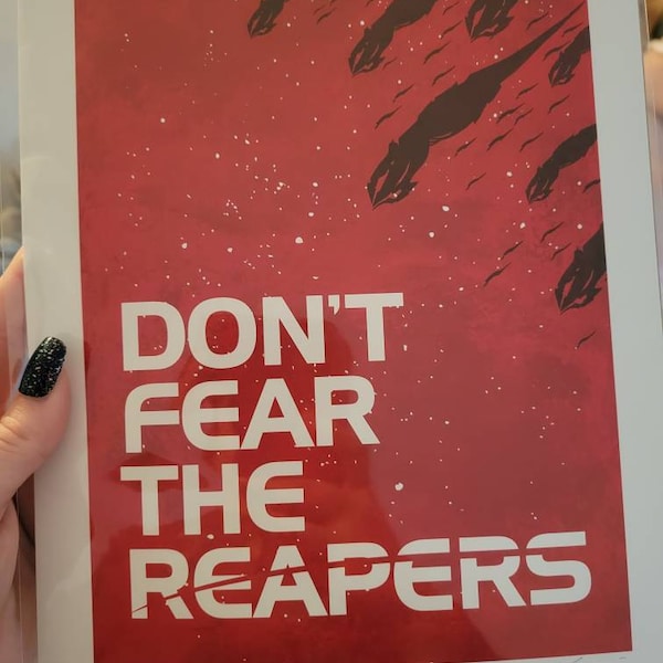 Mass Effect Poster, Video Game Art Print, Don't Fear the Reapers - Etsy