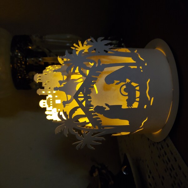 Combo 3 Items Paper Cut Lamp for Christmas - DIY Paper Cut Lamp - Merry ...
