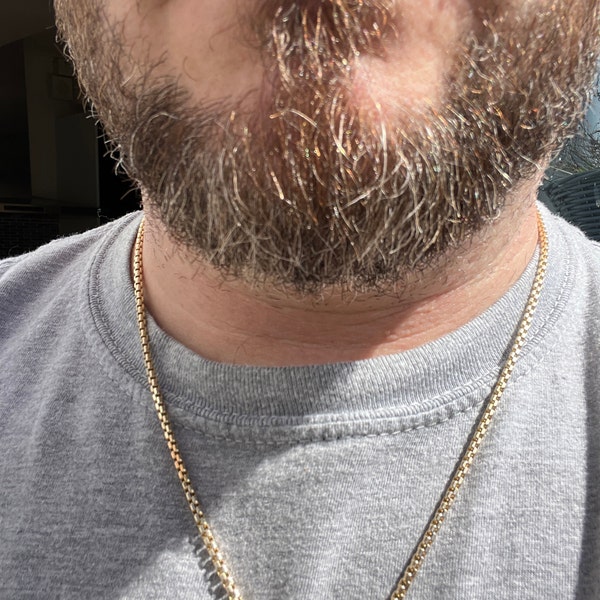 18K Solid Gold Anchor Chain Necklace: Mariner Style, Unisex (5.85mm ...