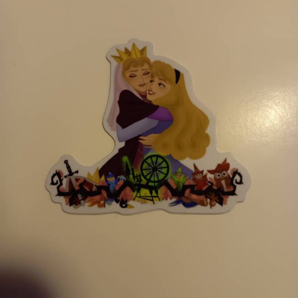Princess Aurora & Queen Leah Sticker - Sleeping Beauty - Etsy