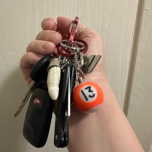 8 Ball Keychain Charm purse Charm Billiards Accessories Magical 8 Ball ...