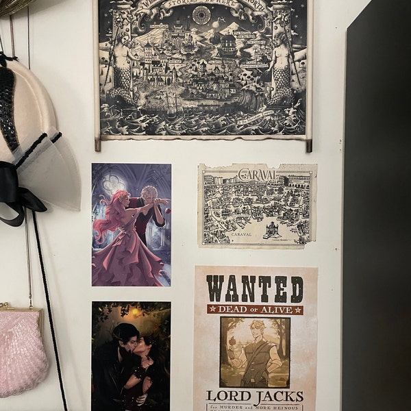 Caraval Universe Map on Handmade Scroll, Fantasy Art, Bookish Gift - Etsy