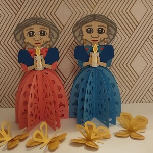 3D SANTA CLAUS and Mrs Claus. SVG Templates. Christmas - Etsy