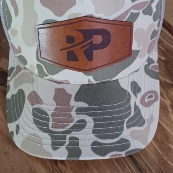 Richardson 112 PFP Custom Leather Patch Hat, Duck Camo, Printed Five ...