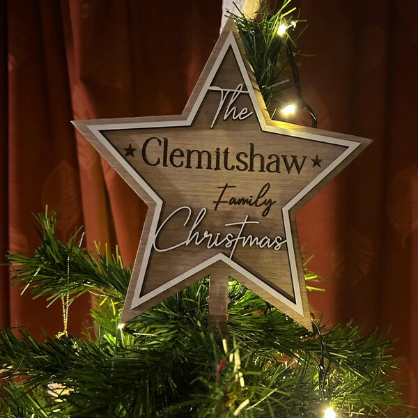 Christmas Tree Topper - Personalised Christmas Tree Topper ...