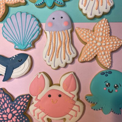 Jellyfish Cookie Cutter Sea Animals Cookie Cutter Sealed With a Kiss ...