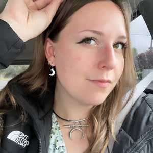 Spike Chain Choker Necklace Gothic Jewelry Spike Necklace Emo Jewelry ...