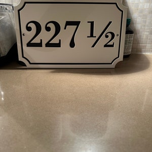 15 Inch Stud Mounting Art Deco Narrow Modern House Numbers - Etsy