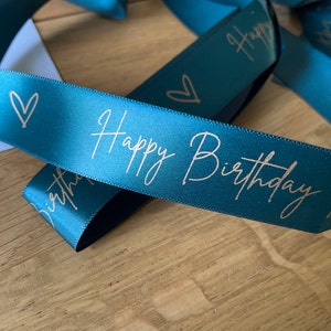 Personalised 38mm Ribbon Personalised Satin Ribbon Gift | Etsy UK
