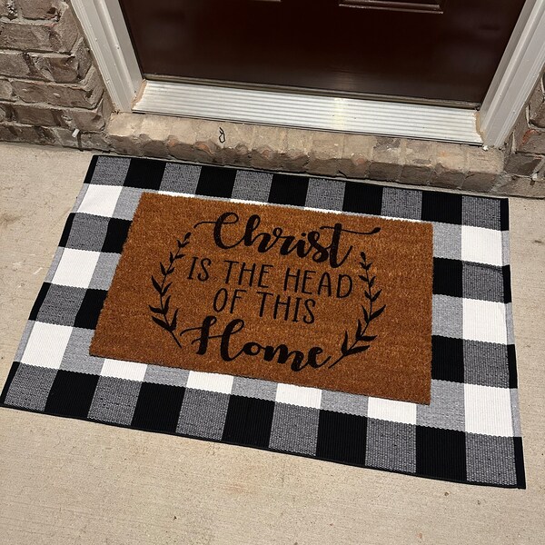 Doormat Christ is the Head of This Home Religious Doormat Christian ...