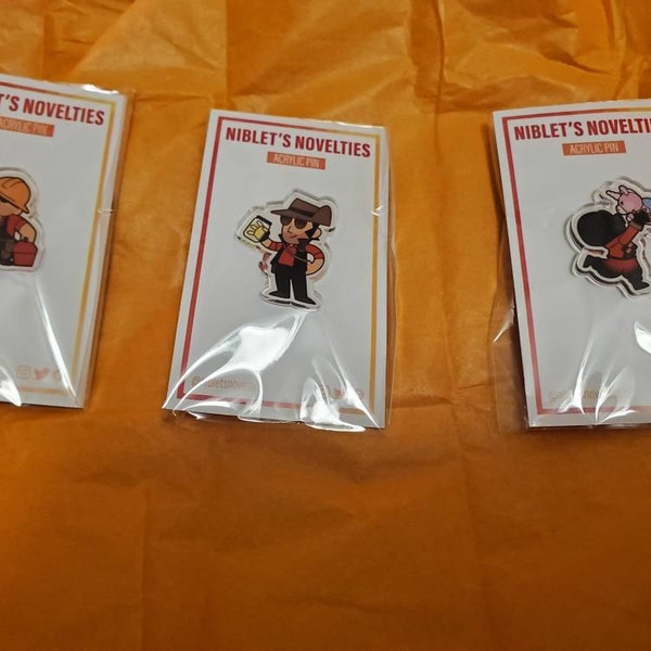 Team Fortress 2 RED Team Acrylic Pins - Etsy