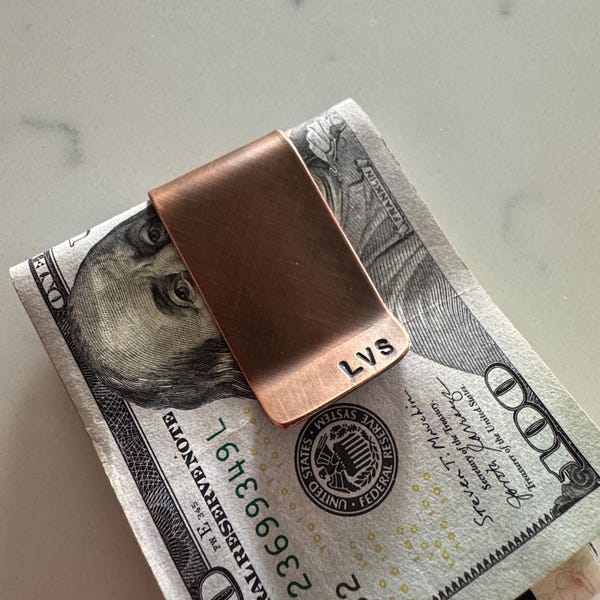 Copper Money Clip, Handcrafted Solid Heavyweight Copper Money Clip ...
