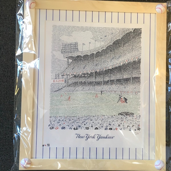 New York Yankees - Yankee Stadium Word Art Print - EVERY YANKEE EVER ...