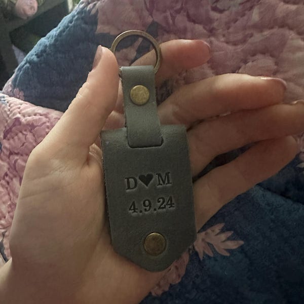 Man Accessory Leather Keychain With Photo, Personalized Gifts for Him ...