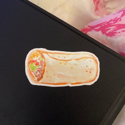 Burrito Mexican Food Sticker, Vinyl Sticker, Mexican Foodie Gift ...