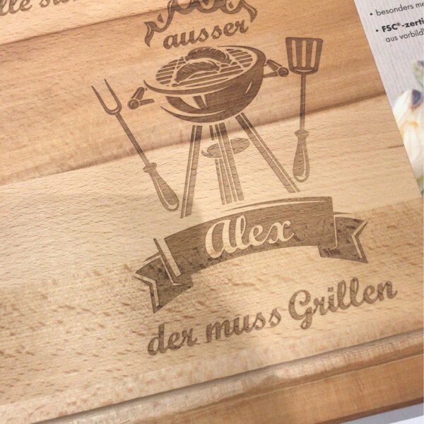 Grill Board With Name Engraving / High Quality Cutting Board for the ...