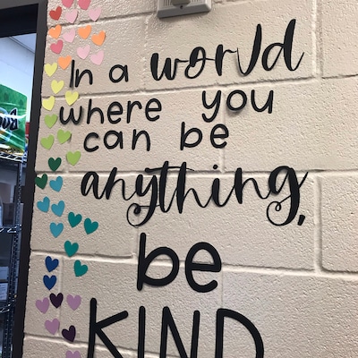 In a World Where You Can Be Anything, Be Kind Bulletin Board Cutouts ...