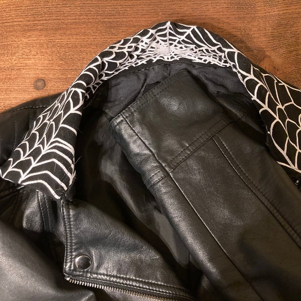 Spider Web Collar Screen Printed Patch Horror Punk Black Metal Goth - Etsy