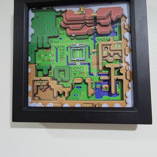 Nintendo - Zelda A Link to the Past - Shadow Box - 3D Effect - Wall Art ...