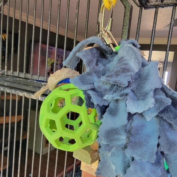 Wooden Spool Bird Toy Part Making DIY Parrot Toy Bird Cage Accessory ...