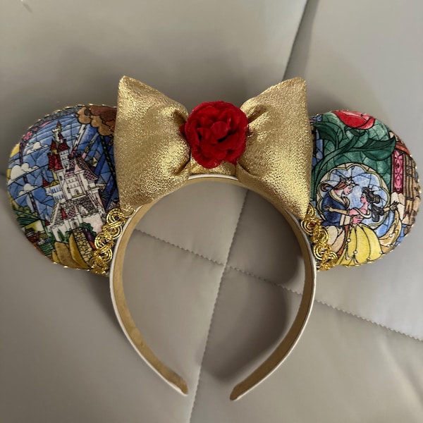 Beauty & the Beast Mouse Ears, Belle Ears, Mouse Ears, Belle, Beast ...