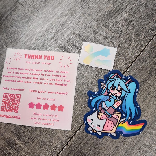 Miku X Nyan Cat Sticker | Hatsune Miku, Nyancat, Vocaloid, Anime, Cute ...