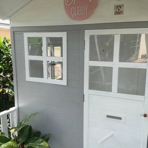 Personalised Acrylic Cubby House Sign | Kids Sign | Cubby House Decor ...