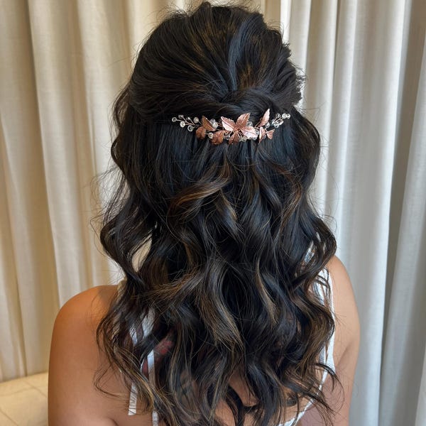 Pearl Bridal Hair Chain, Vintage Style Bridal Hair Wrap, Wedding Pearl ...