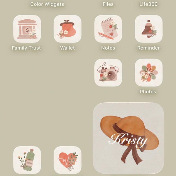 Aesthetic Cottagecore Ios App Icons iPhone Theme Wallpapers and Widgets ...