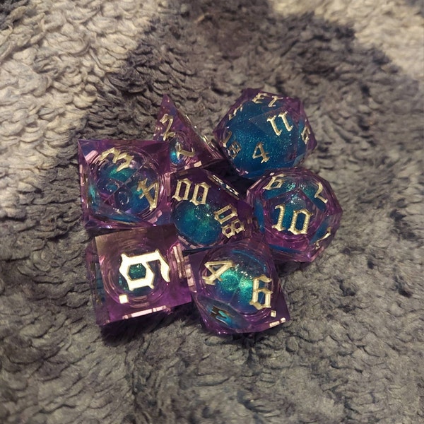 7-in-one Cyber Spinner Dnd Dice Set With Gift Box, Metal Dungeons and ...