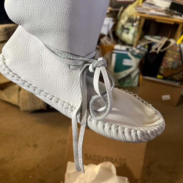 Handmade Moccasins | Indigenous Maker | Tall Boot | Hi-top Moccasins ...