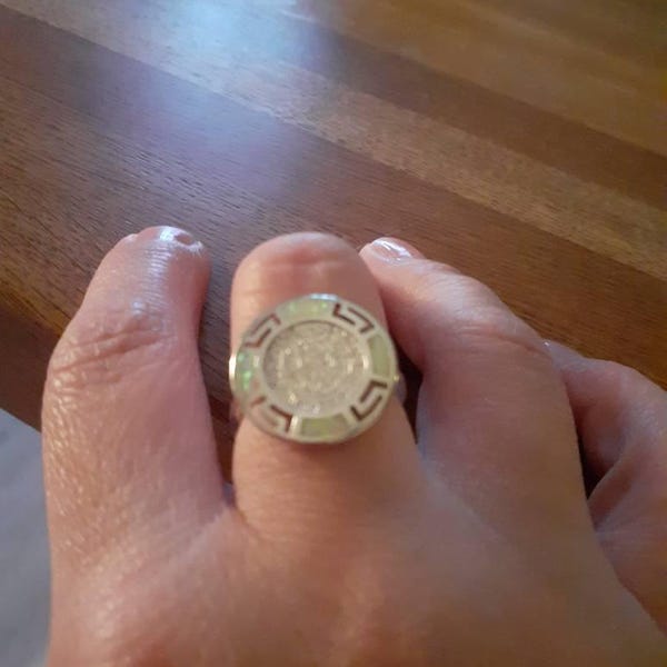 Greek Style Ring With Blue Opal, Bague De Style Grec Avec Opale Bleue ...