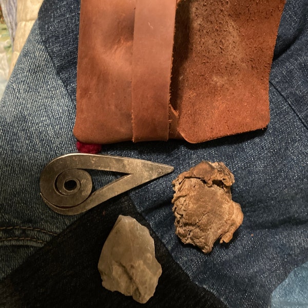 Flint and Steel in Leather Pouch. - Etsy