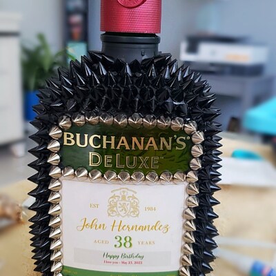 Buchanan Custom Whiskey Sticker Label, Buchanan Scotch Whiskey Birthday ...