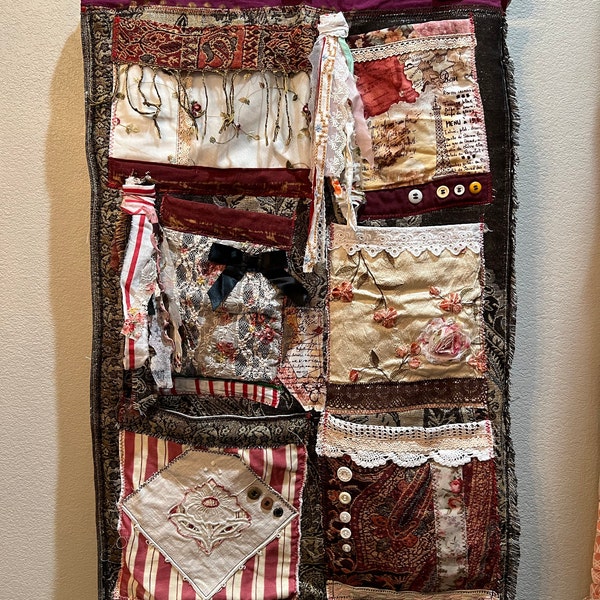 Set of TEN 2 X 3 Fabric Snippet Clusters Colorful Floral Prints, Pale ...