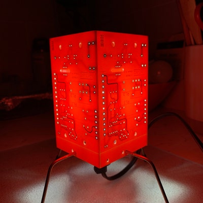 Circuit Board Light PCB Table Lamp Green Light Yellow - Etsy