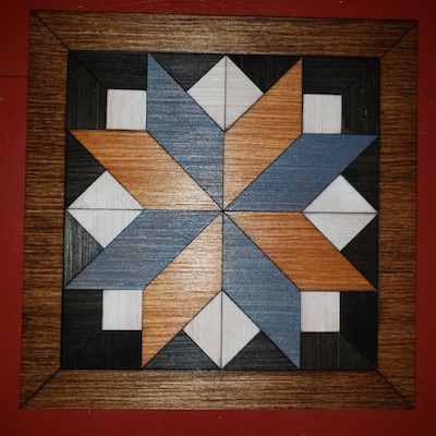 Pinwheel Star Wood Barn Quilt Block Blank Quilt Block Kit Wood Barn ...