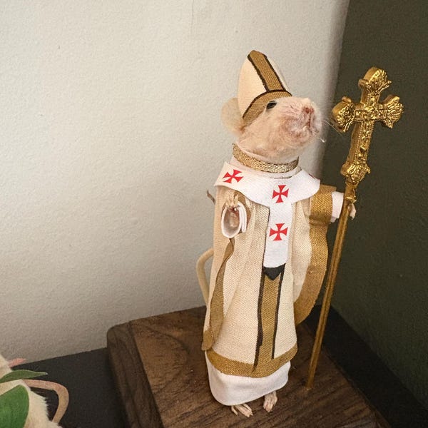 Taxidermy Mouse Pope Francis - Etsy