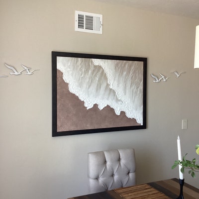 White Seagulls Wall Decor, Flock O Seagulls Vintage Wall Art by Homco ...