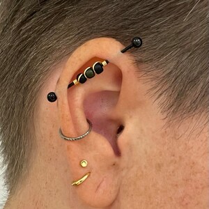 ASTM F136 Titanium Conch Hoop, Tiny Pyramid Conch Hoop, 10mm Hoop, 11mm ...