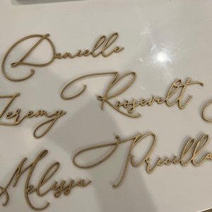 Laser Cut Wood Names Custom Laser Cut Name Signs Wedding Place - Etsy