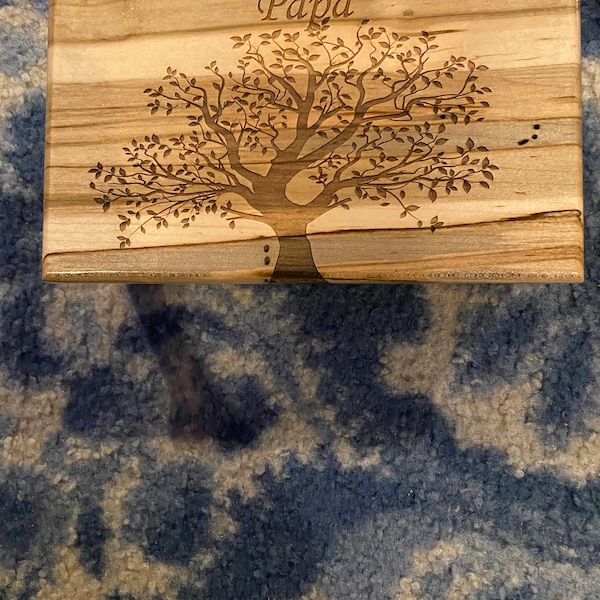 Small 8x4x3 Personalized Tree of Life Memory Box, Family Tree Keepsake ...