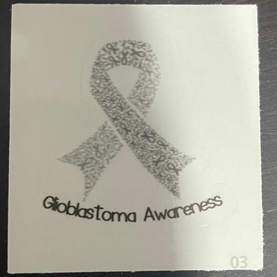Brain Tumor Awareness Sticker for Brain Cancer Support Sticker Gray ...